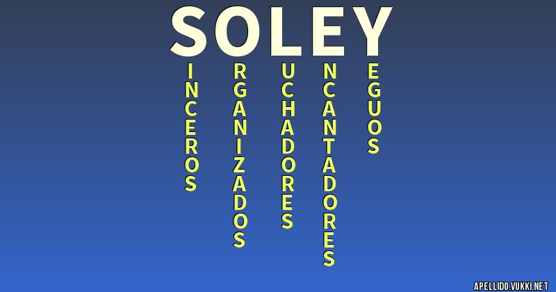 Significado del apellido soley - Significados de los apellidos