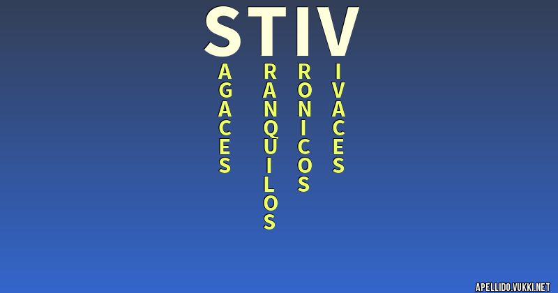 Significado del apellido stiv - Significados de los apellidos