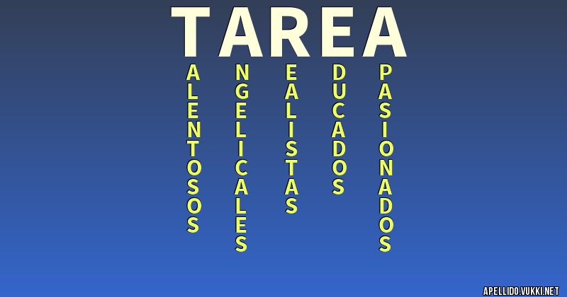 Significado del apellido tarea - Significados de los apellidos