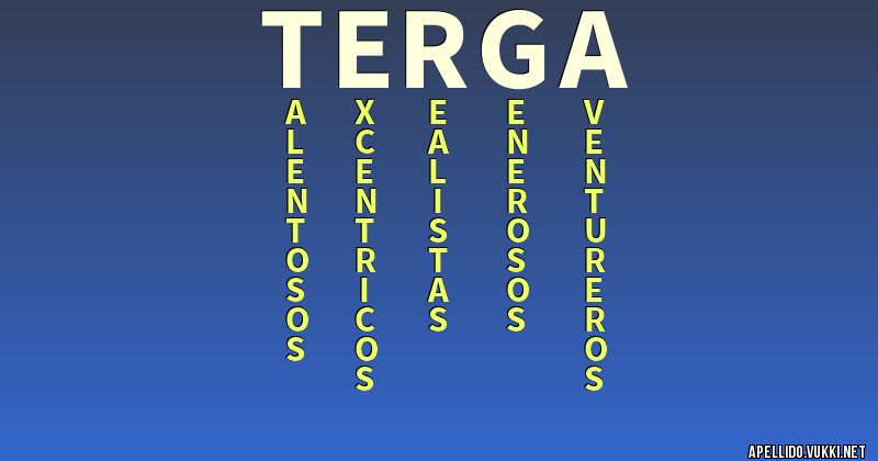 Significado del apellido terga - Significados de los apellidos
