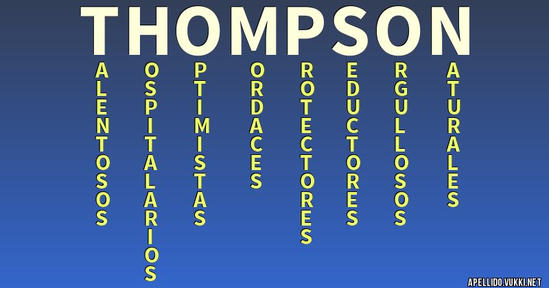 Significado del apellido thompson - Significados de los apellidos