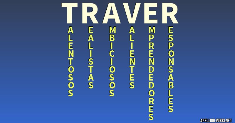 Significado del apellido traver - Significados de los apellidos