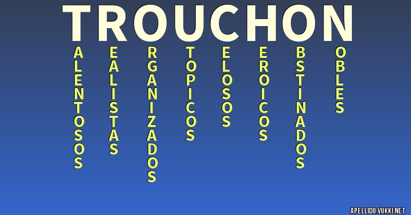 Significado del apellido trouchon - Significados de los apellidos