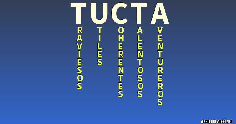 Significado del apellido tucta - Significados de los apellidos