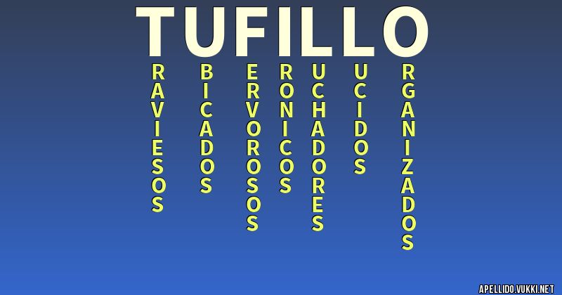 Significado del apellido tufillo - Significados de los apellidos