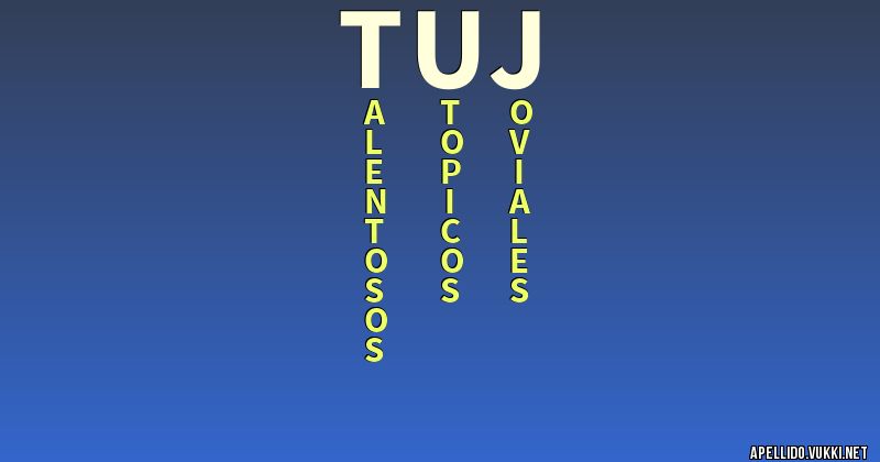 Significado del apellido tuj - Significados de los apellidos
