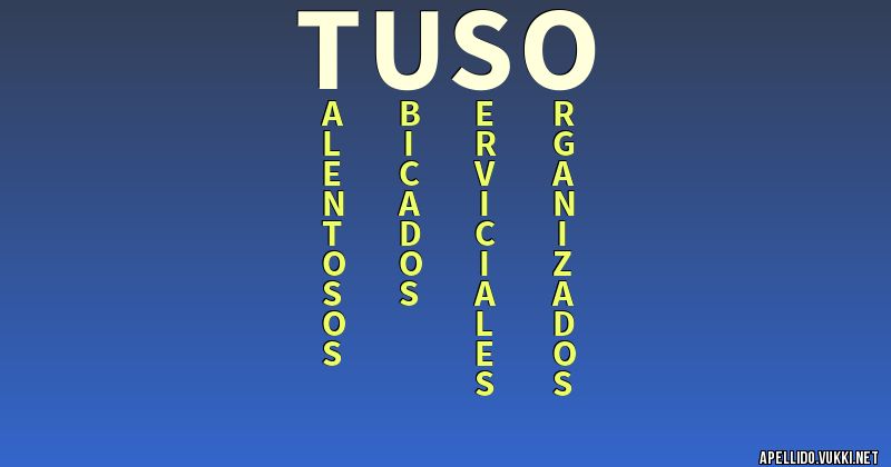 Significado del apellido tuso - Significados de los apellidos