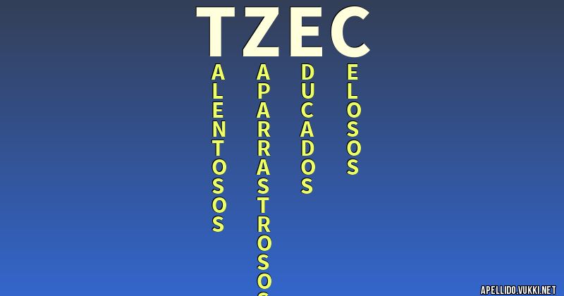 Significado del apellido tzec - Significados de los apellidos
