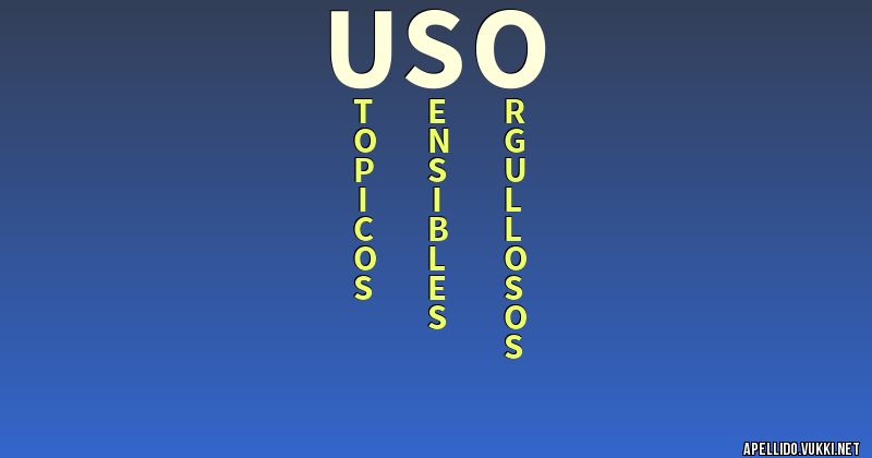 Significado del apellido usó - Significados de los apellidos