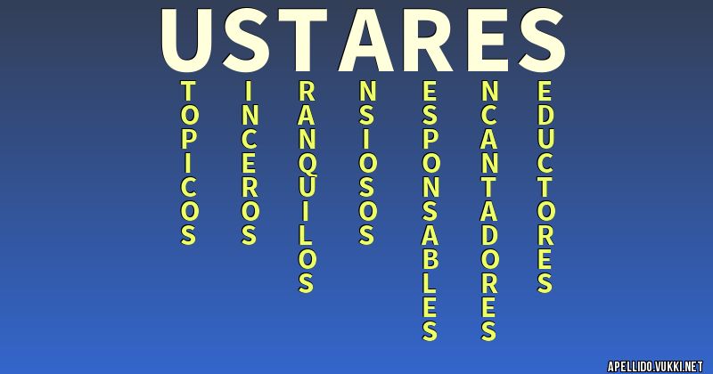 Significado del apellido ustares - Significados de los apellidos