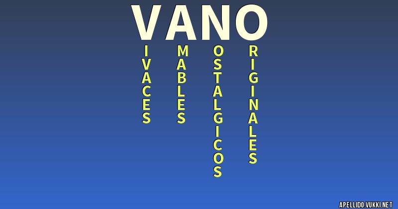 Significado del apellido vaño - Significados de los apellidos