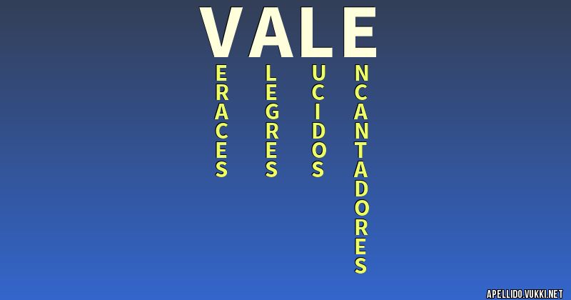 Significado del apellido vale - Significados de los apellidos