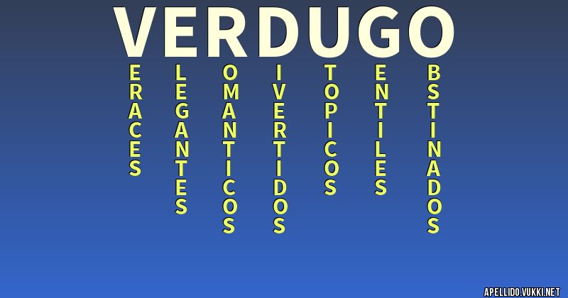 Significado del apellido verdugo - Significados de los apellidos