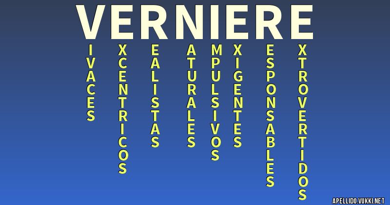 Significado del apellido verniere - Significados de los apellidos