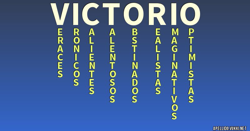 Significado del apellido victorio - Significados de los apellidos
