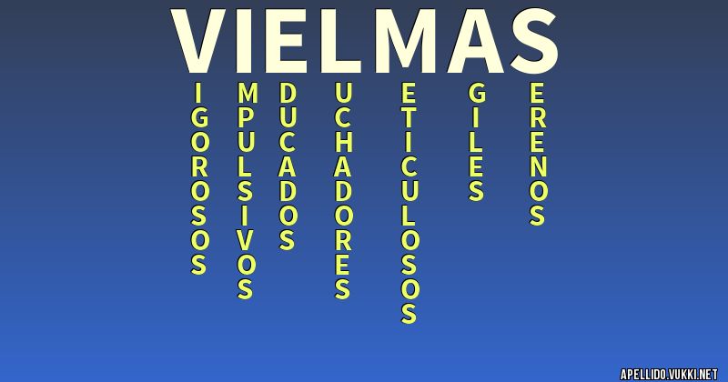 Significado del apellido vielmas - Significados de los apellidos