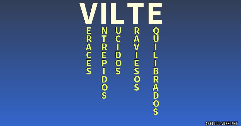 Significado del apellido vilte - Significados de los apellidos