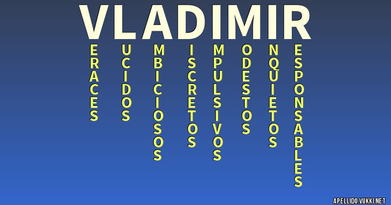 Significado del apellido vladimir - Significados de los apellidos