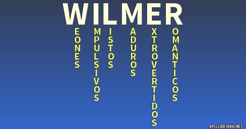 Significado del apellido wilmer - Significados de los apellidos