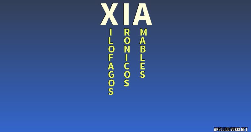 Significado del apellido xia - Significados de los apellidos