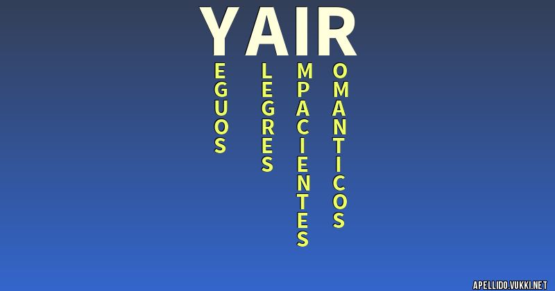 Significado del apellido yair - Significados de los apellidos