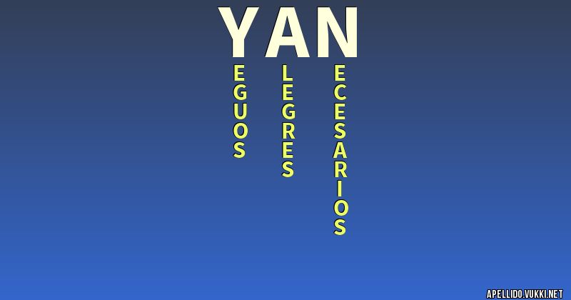 Significado del apellido yan - Significados de los apellidos