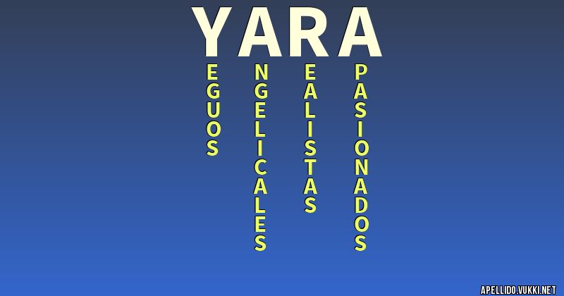 Significado del apellido yara - Significados de los apellidos
