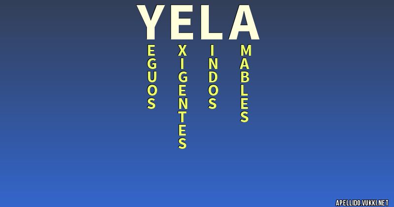 Significado del apellido yela - Significados de los apellidos