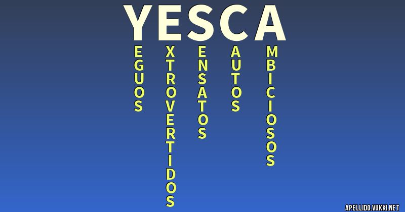 Significado del apellido yesca - Significados de los apellidos