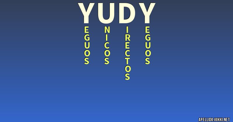 Significado del apellido yudy - Significados de los apellidos