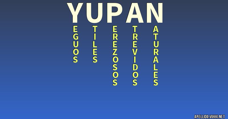 Significado del apellido yupan - Significados de los apellidos