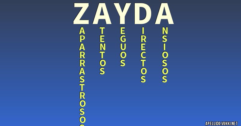 Significado del apellido zayda - Significados de los apellidos