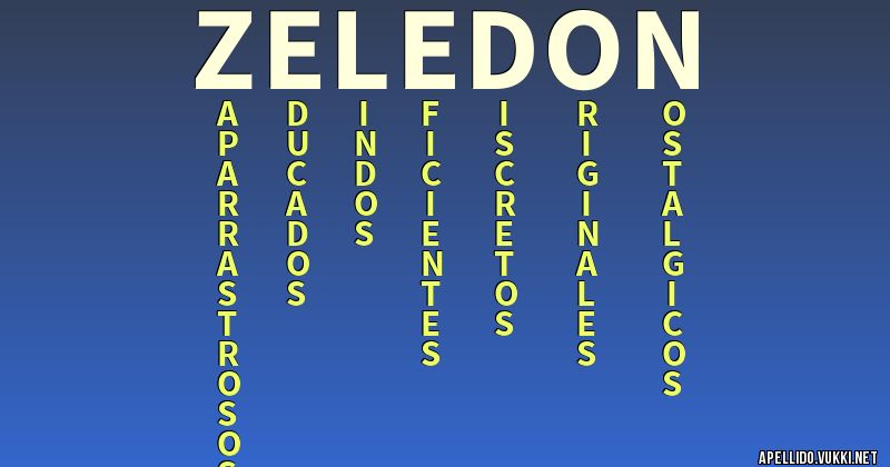 Significado del apellido zeledon - Significados de los apellidos