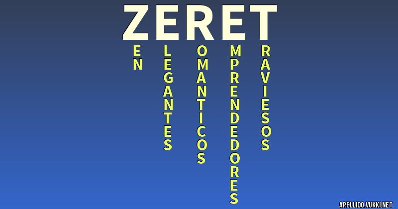 Significado del apellido zeret - Significados de los apellidos