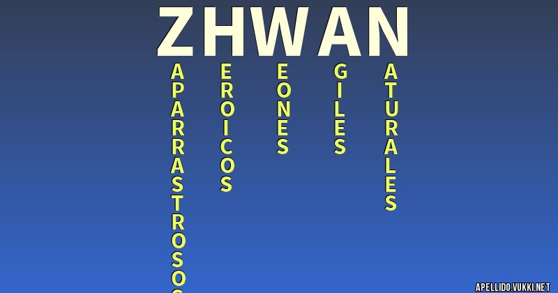 Significado del apellido zhwan - Significados de los apellidos