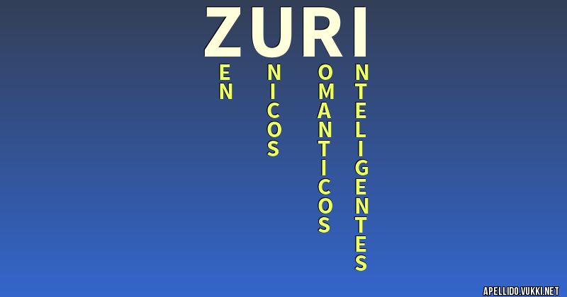 Significado del apellido zuri - Significados de los apellidos